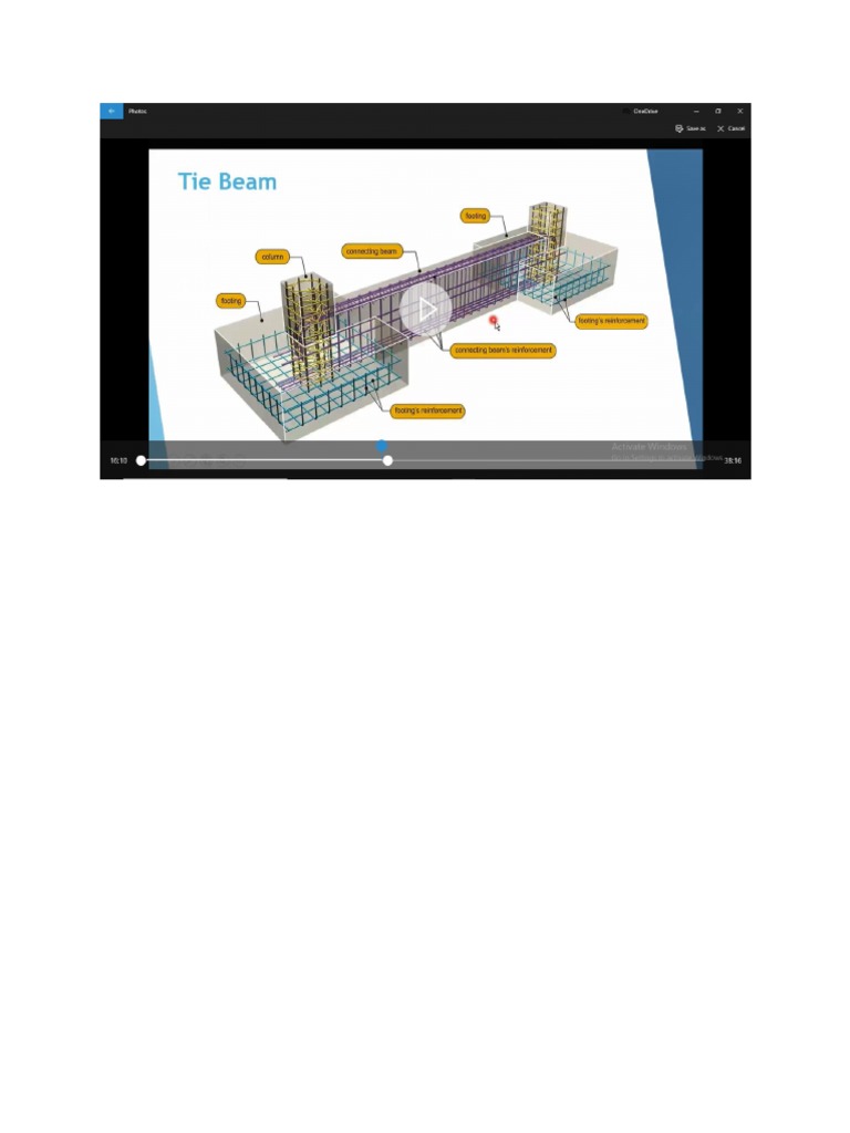 Detailed Drawing of Tie Beam, Column and Footing | PDF