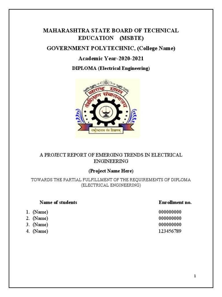 Maharashtra State Board of Technical Education (Msbte) Government ...