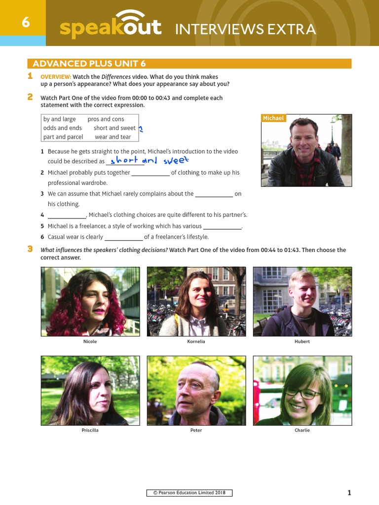 Interviews Extra: Advanced Plus Unit 6 | PDF | Cognition | Cognitive Science