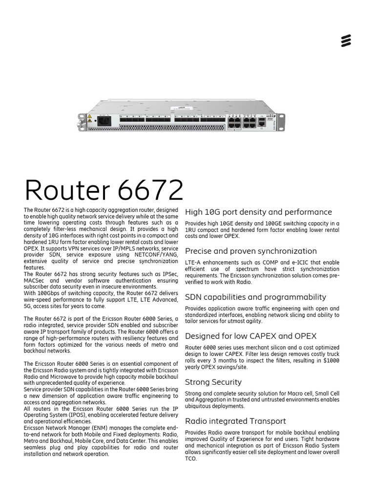 Router 6672: High 10G Port Density and Performance | PDF | Virtual ...