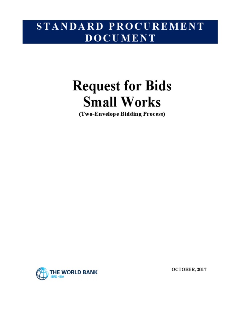 Request For Bids Small Works: Standard Procurement Document | PDF ...