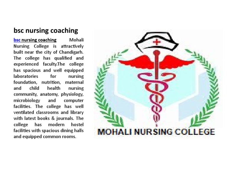 BSc Nursing Coaching at Mohali College | PDF