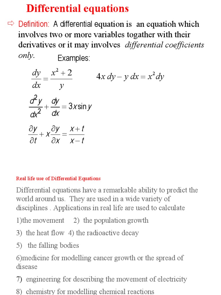 First Order DE - 21 | PDF | Ordinary Differential Equation | Equations