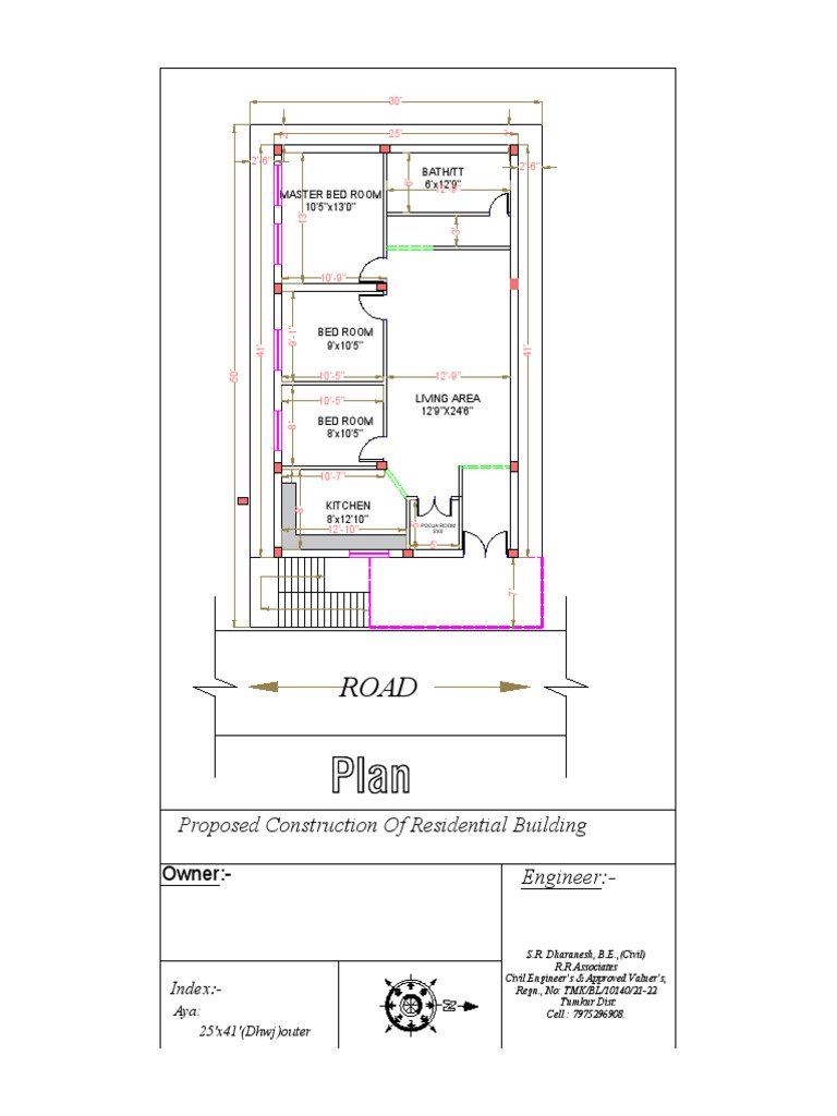 Plan Plan: Proposed Construction of Residential Building Engineer | PDF