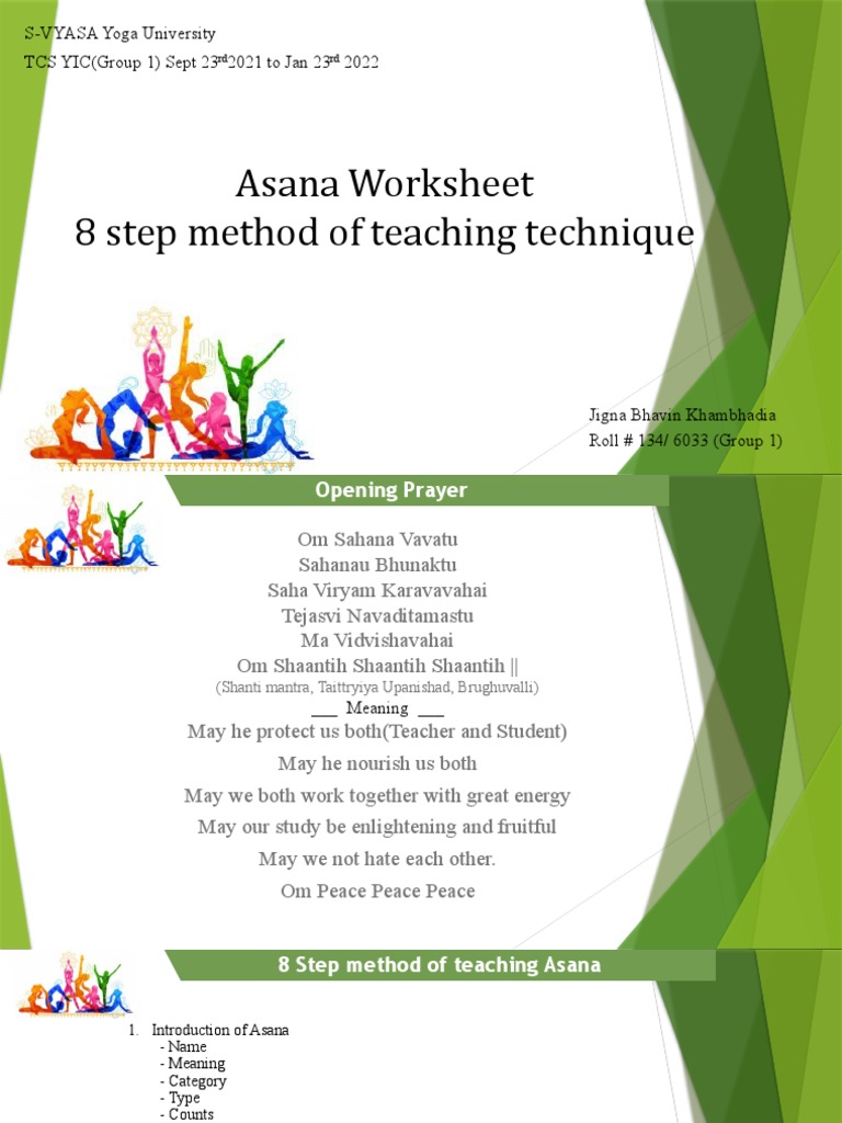 8-step method of teaching asana technique | PDF | Asana | Yoga