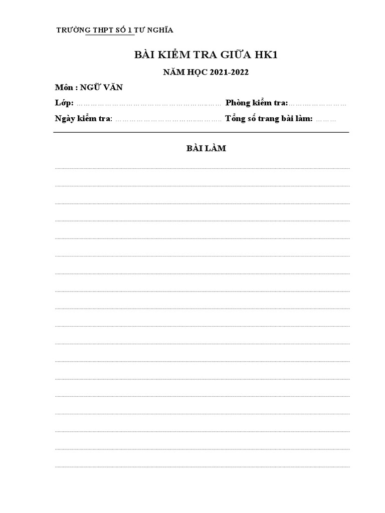 Mau Giay Kiem Tra Tu Luan-Online | PDF