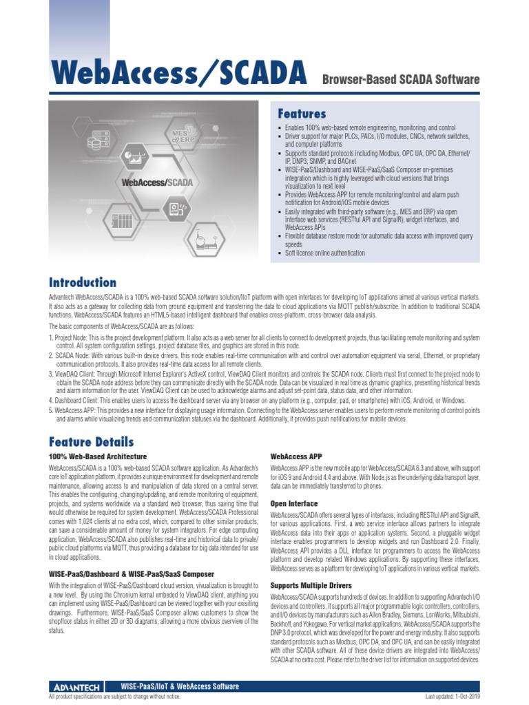 WebAccess SCADA DS (100119) 20191213142509 | PDF | Scada | Web Application