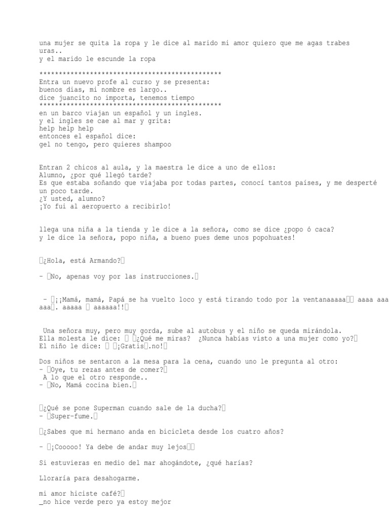 Chistes Chingones | PDF | Ocio