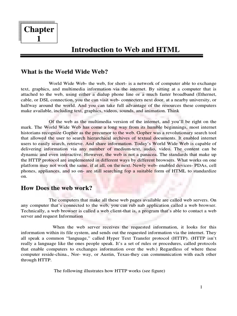 HTML Front Page PDF | PDF | Html | World Wide Web