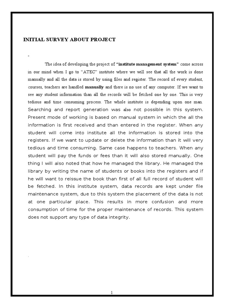 Toaz - Info Project Report On Institute Management System PR | PDF | Computer File | Software