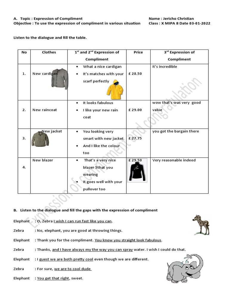 Compliment Expressions Guide | PDF