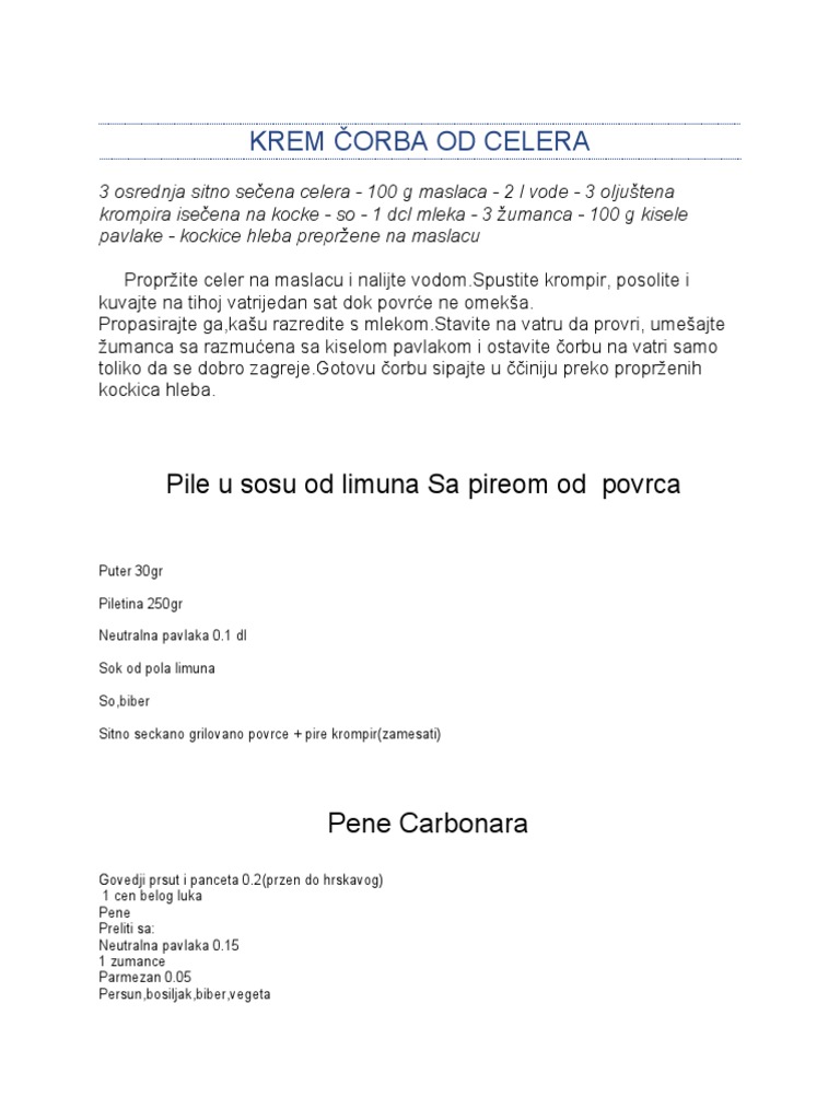 Novi Recepti | PDF