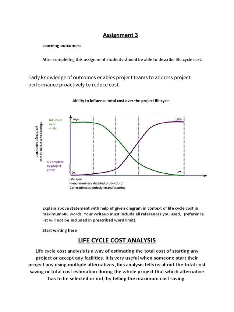 Assignment 3: Life Cycle Cost Analysis | PDF | Product Lifecycle | Life ...