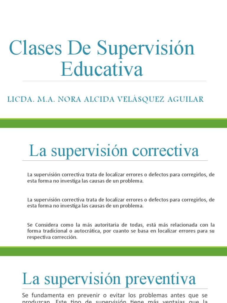 Clases de Supervisión Educativa | PDF