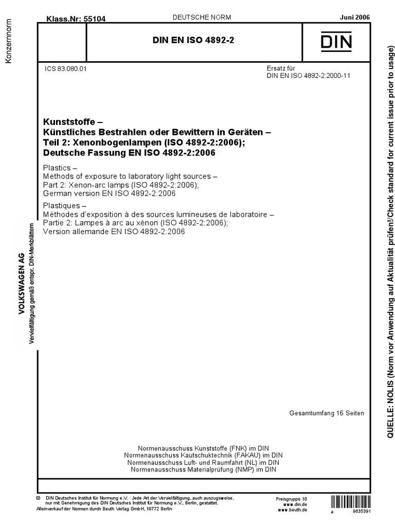 Din en Iso 4892-2 | PDF
