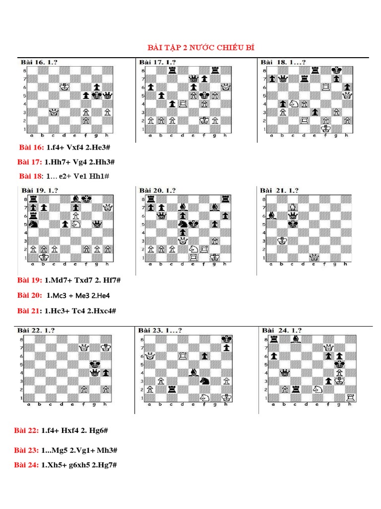 GDTC - 2 - CO - VUA - BÀI TẬP HAI NƯỚC CHIẾU BÍ PHIEN BAN 3 | PDF