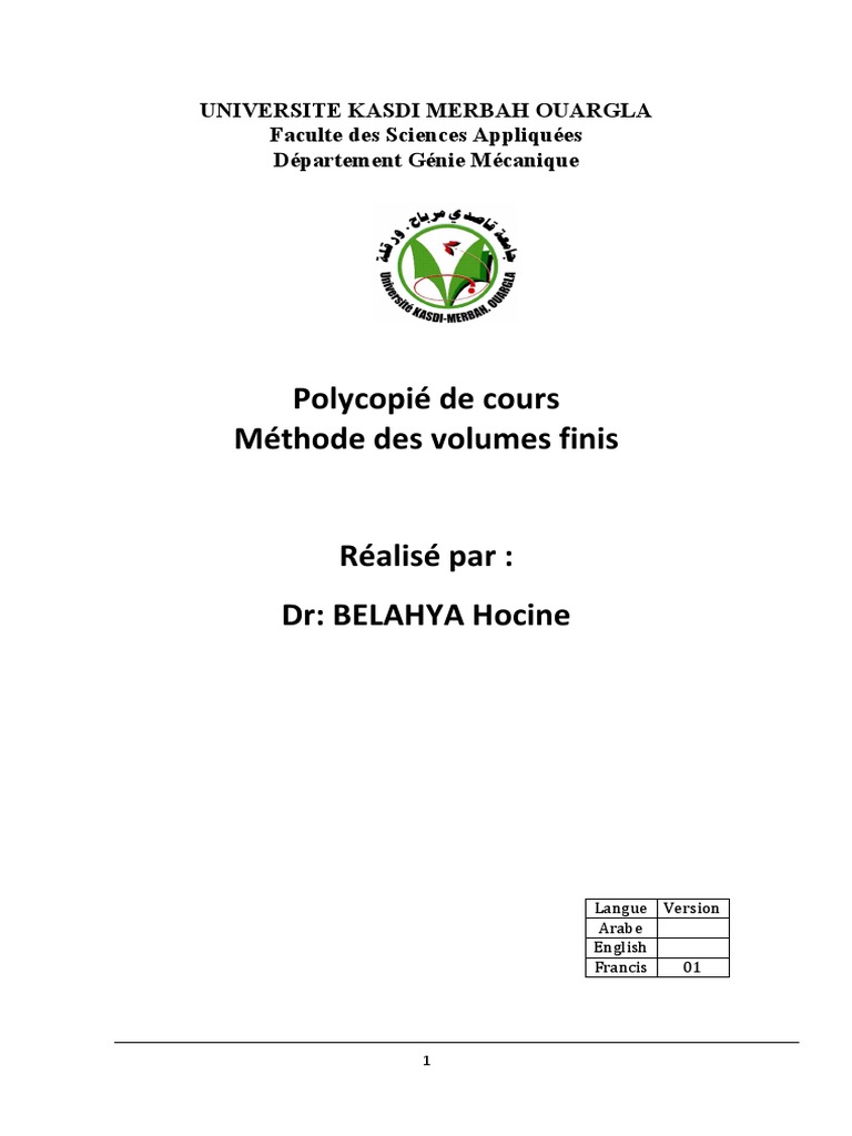 Polycope FVM Vfinale Francais V 01 | PDF | La diffusion | Chaleur