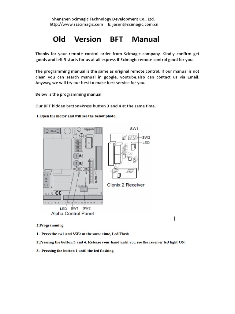 Old Version BFT Manual | PDF