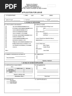 CS Form No. 6 Revised 2020 Application For Leave Fillable 2 | PDF | Parental Leave