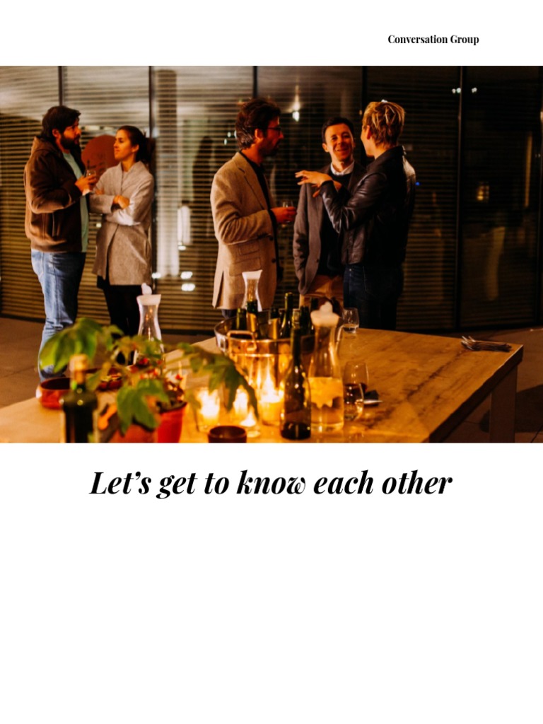 Let's Get To Know Each Other | PDF