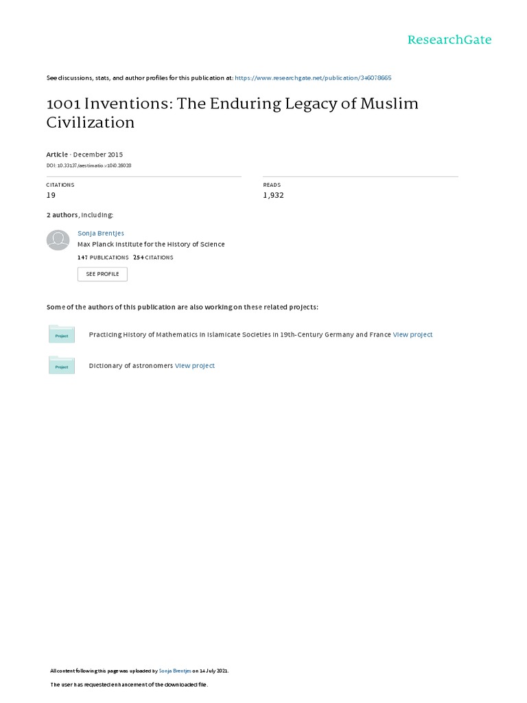 Review of 1001 Inventions | PDF | Science | Al Andalus