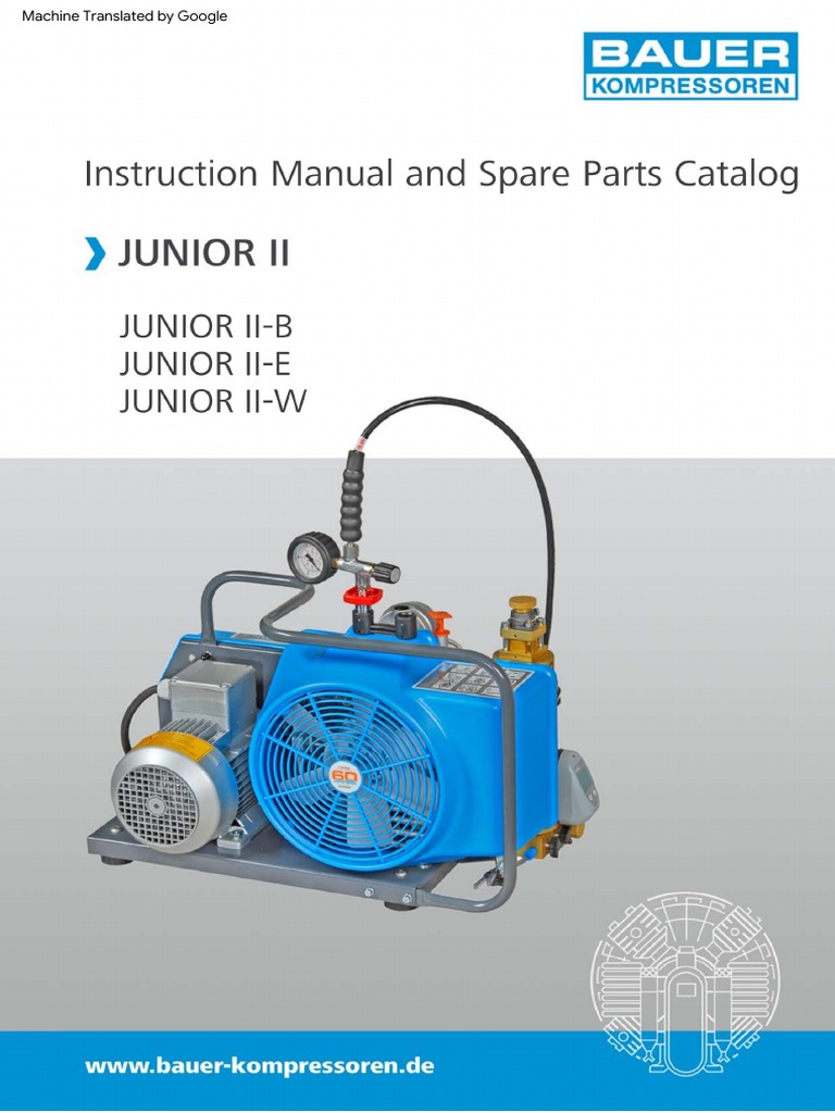 Manual Compressor Bauer Junior II | PDF | Eletricista | Motores