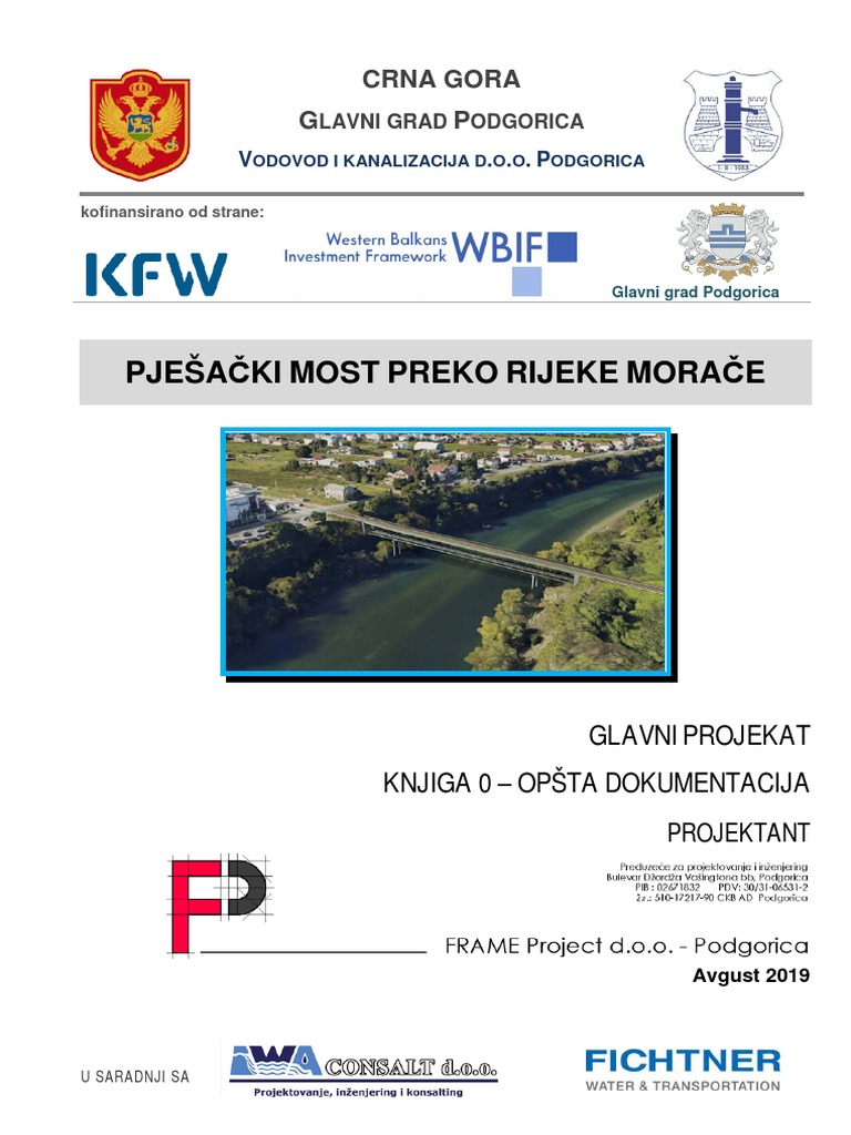 Pjesacki Most - Knjiga 0 - Opsta Dokumentacija Signed | PDF Pjesacki Most - Knjiga 0 - Opsta Dokumentacija Signed | PDF