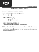 Construction of Analytic Functions: (Milne-Thomson Method) | PDF | Complex Number | Mathematics