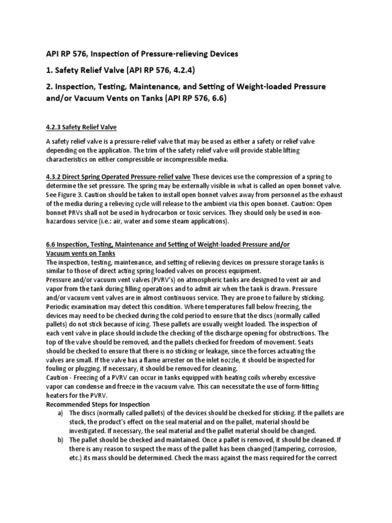 Api 576 | PDF | Valve | Home Appliance