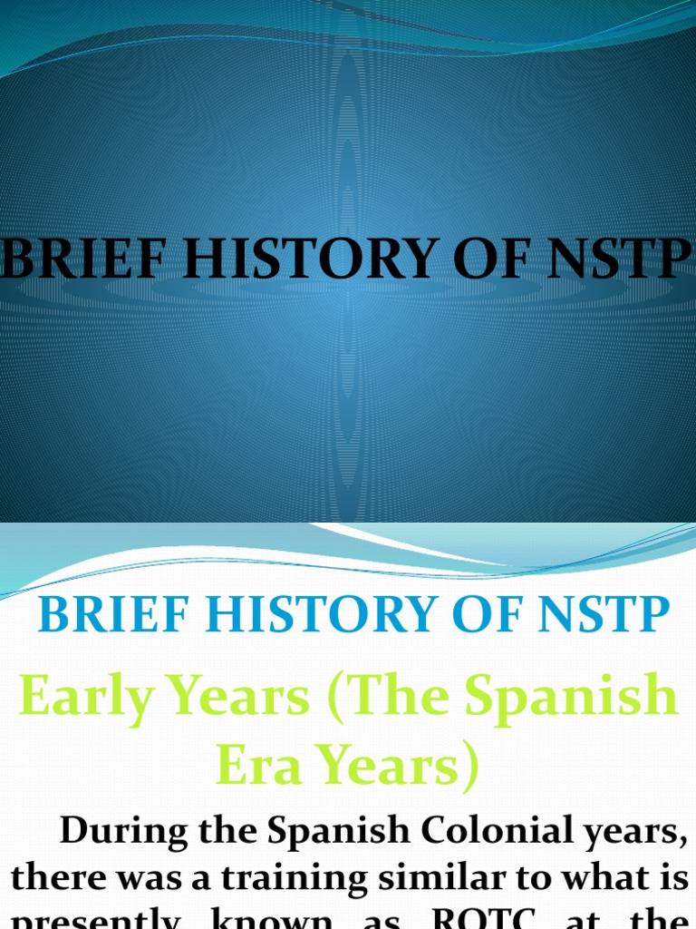 Brief History of NSTP 1 | PDF | Politics