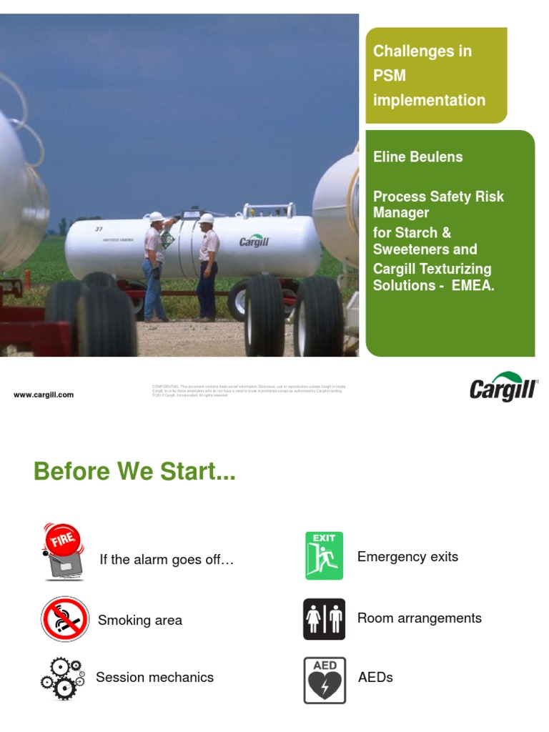 Cargill Challenges in PSM Implementation | PDF | Risk | Risk Management