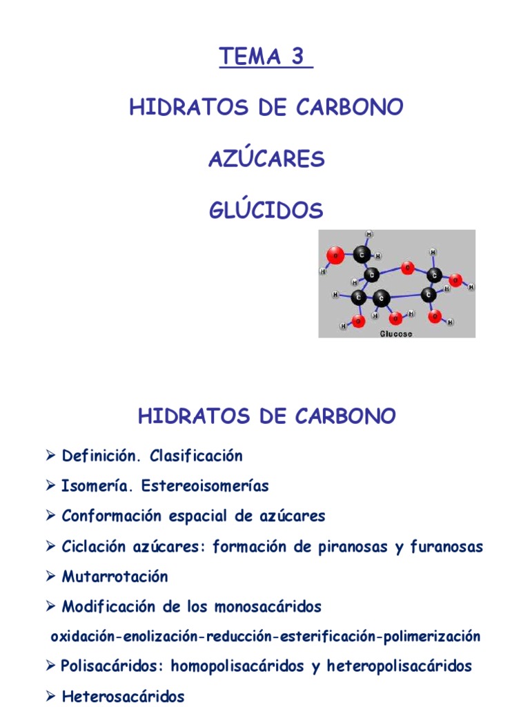 3.-Hidratos de Carbono - 2018 | PDF | Carbohidratos | Polisacárido