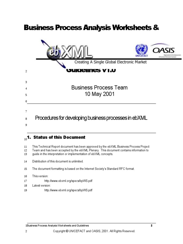 Business Process Analysis Worksheets & | PDF | Business Process ...