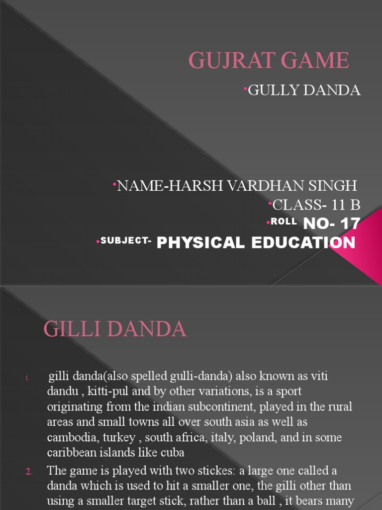 GUJRAT GAME (Gilli Danda) Pe Practical | PDF | Sports | Leisure