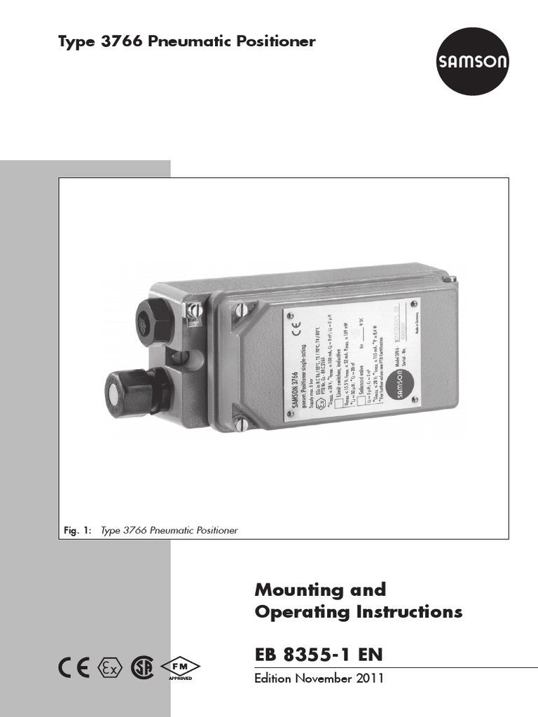 SAMSON Positioner | PDF | Valve | Actuator