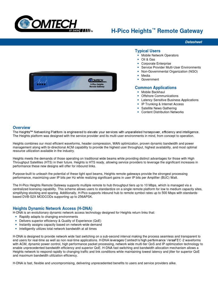 H-Pico Heights Remote Gateway: Typical Users | PDF | Computer Network ...