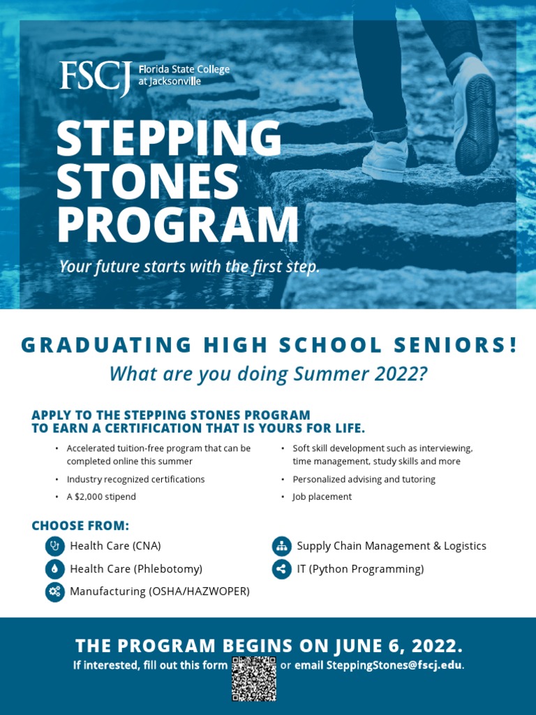 Stepping Stones Program Summer Flyer WQR Code - c32022 | PDF