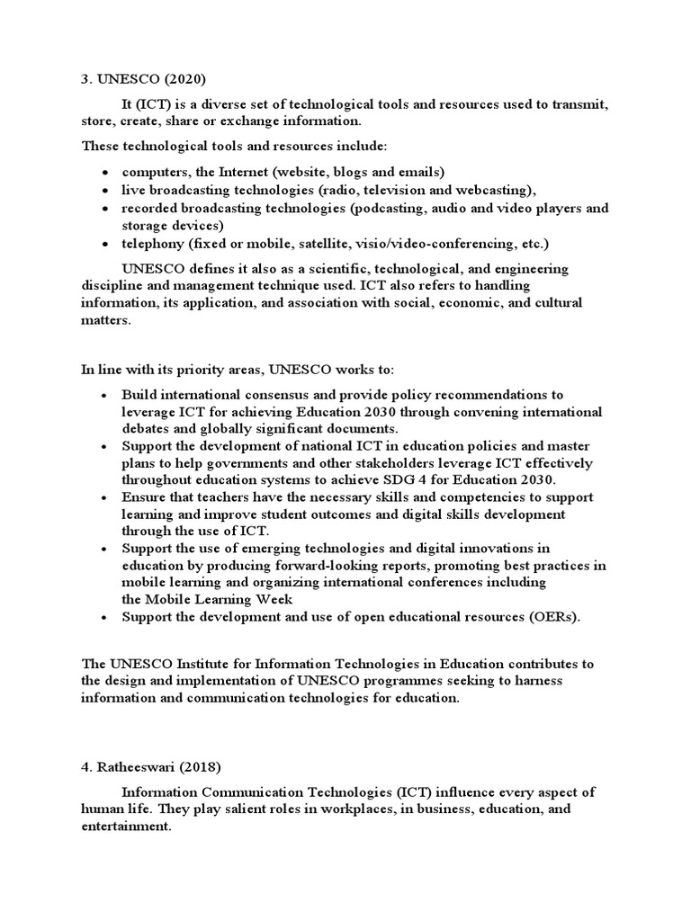 Content Unesco and Ratheeswari | PDF | Educational Technology ...