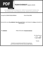 80G Receipt | PDF | Payments | Society