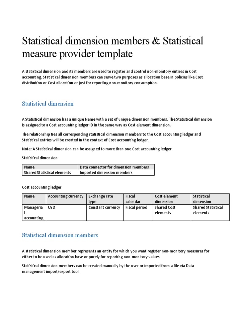 Statistical Measure Provider Template | PDF | Cost Accounting | Employment