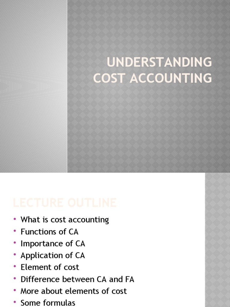 Costing Terms and Classification | PDF | Cost Accounting | Inventory