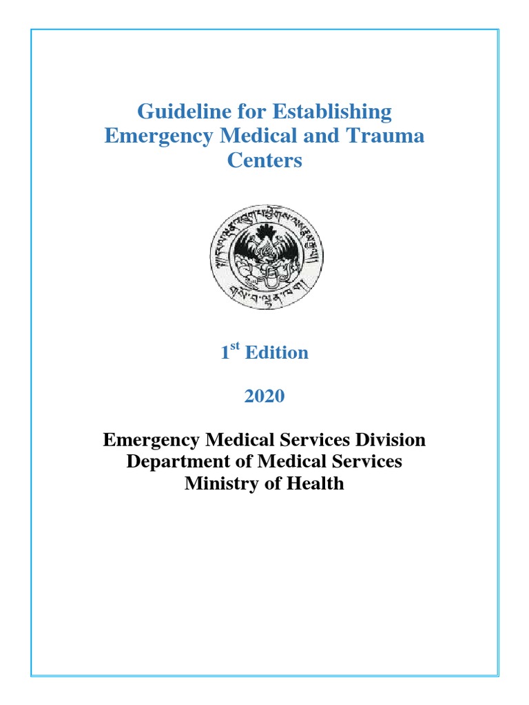 Guideline For Establishing Emergency Medical and Trauma Centers | PDF ...