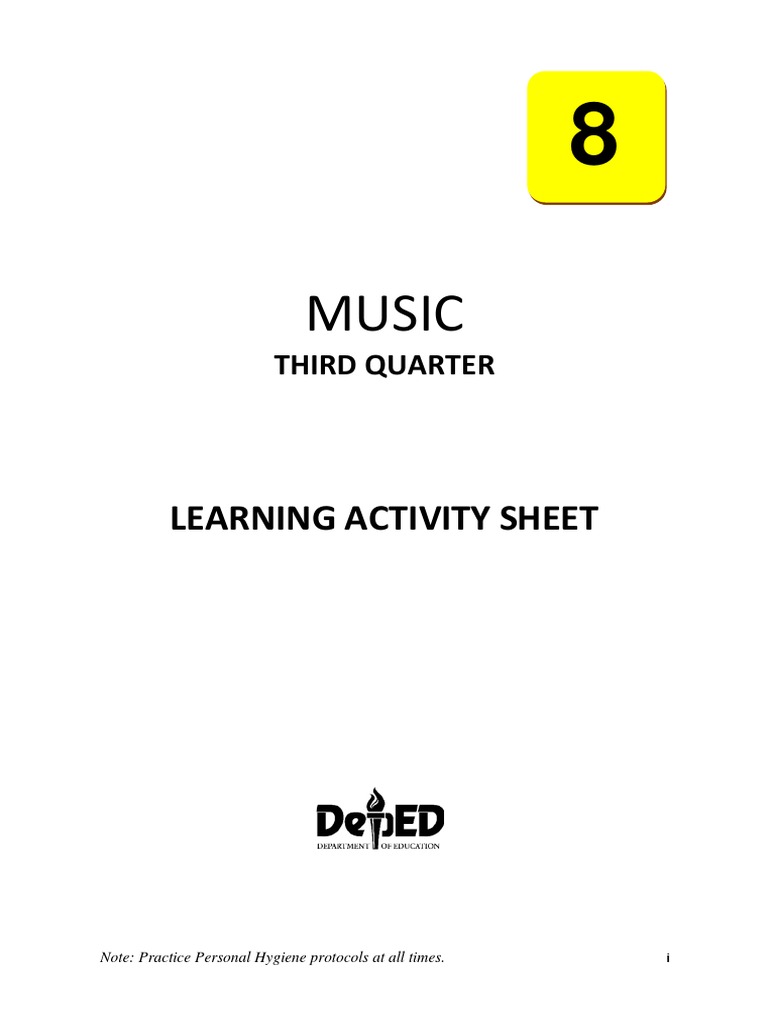 Music 8 LAS Quarter 3 | PDF | Musical Instruments | Rhythm
