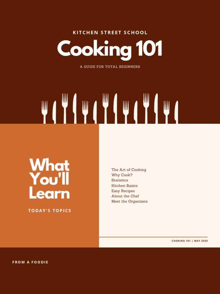 Cooking 101: Kitchen Street School | PDF | Cooking | Lecture