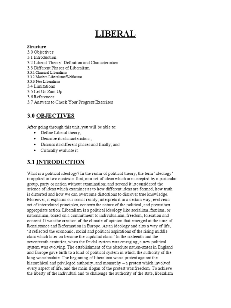 LIBERAL | PDF | Liberalism | Neoliberalism
