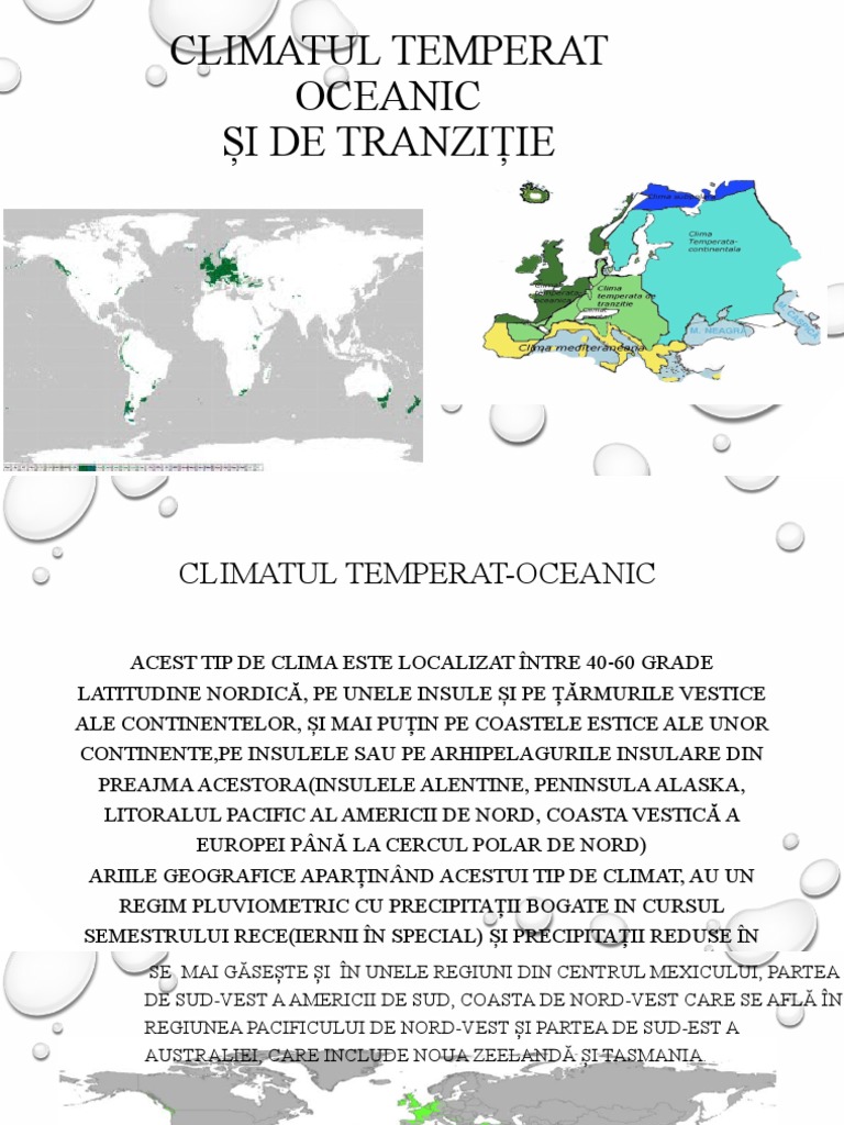Climat Temperat Oceanic Si de Tranzitie | PDF