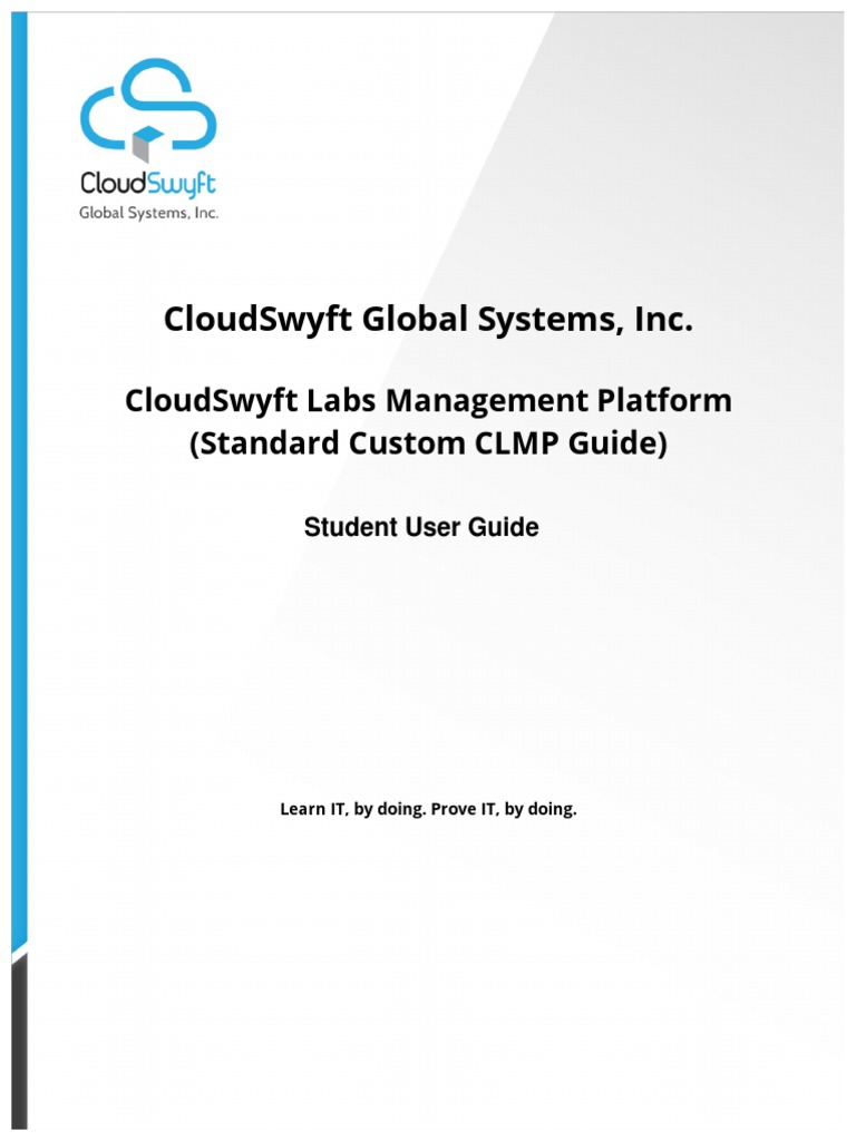 CloudSwyft Labs Management Platform Student Guide | PDF | Screenshot ...