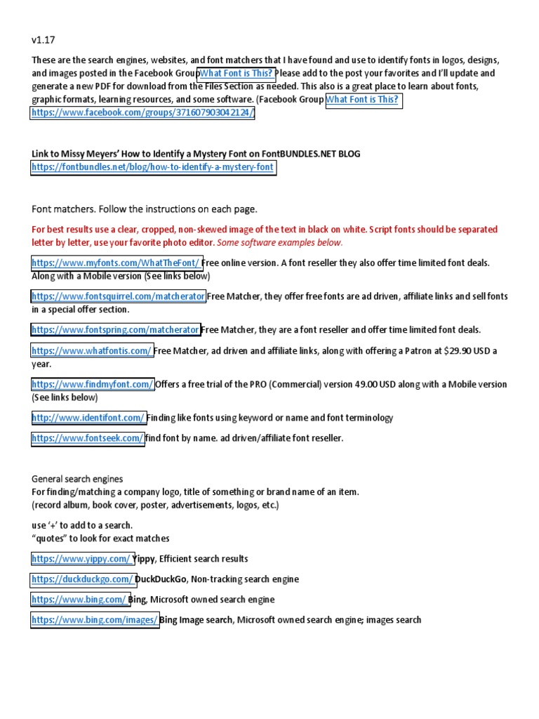 v1.17 START HERE How To Find Your Font | PDF | Mac Os | Microsoft Windows