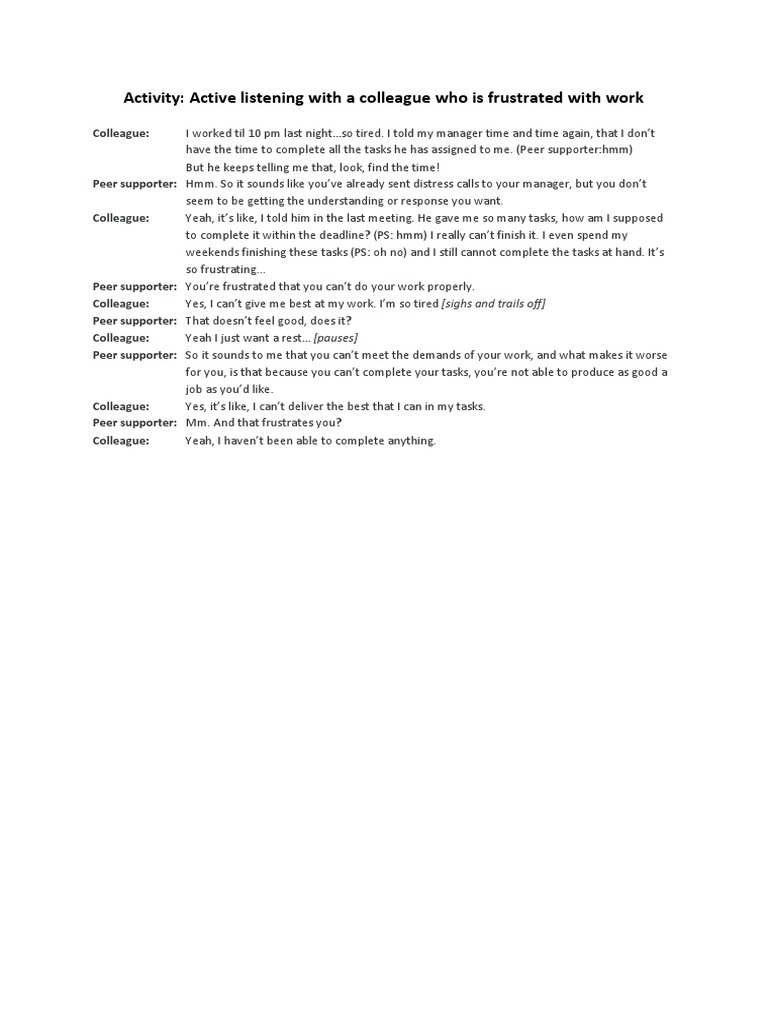 Active Listening Transcript | PDF