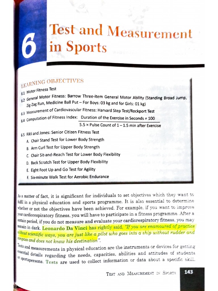 Test and Measurement in Sports | PDF | Physical Fitness | Heart Rate